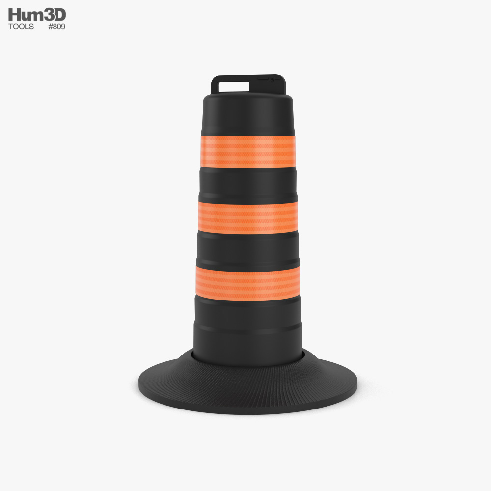 Traffic Road Barrel North American Style 3D model - Download Street ...