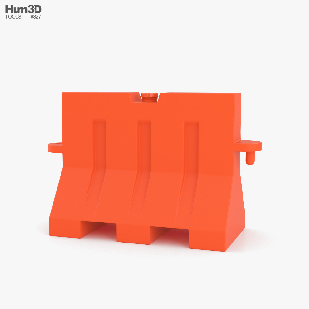 Portable Traffic Barrier 3D model - Download Street elements on ...