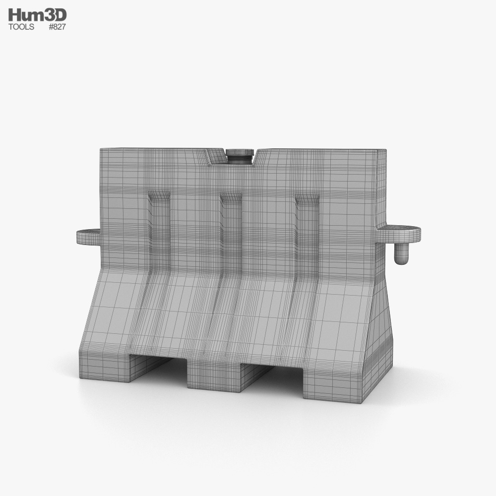 Portable Traffic Barrier 3D model - Download Street elements on ...