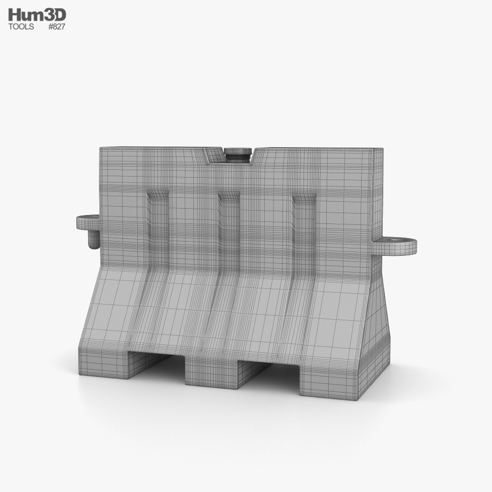 Portable Traffic Barrier 3D model - Download Street elements on ...