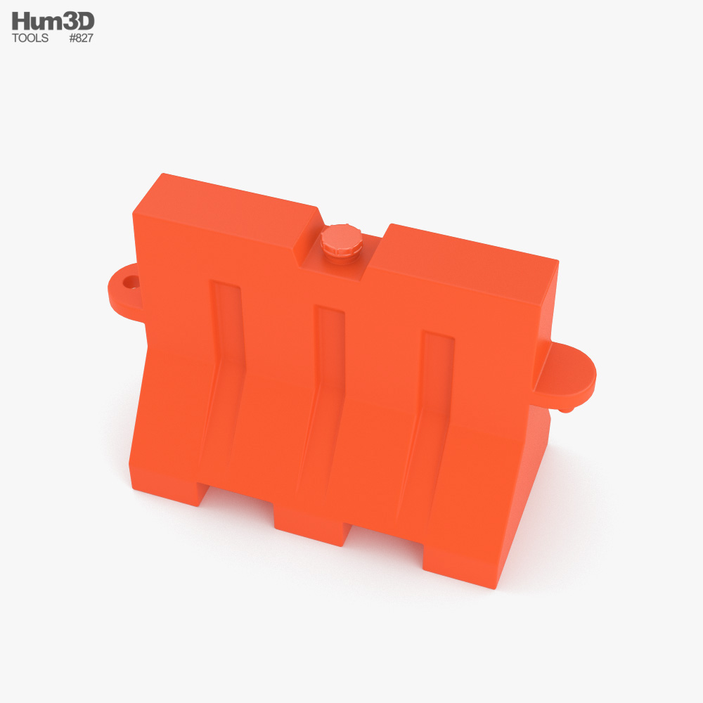 Portable Traffic Barrier 3D model - Download Street elements on ...