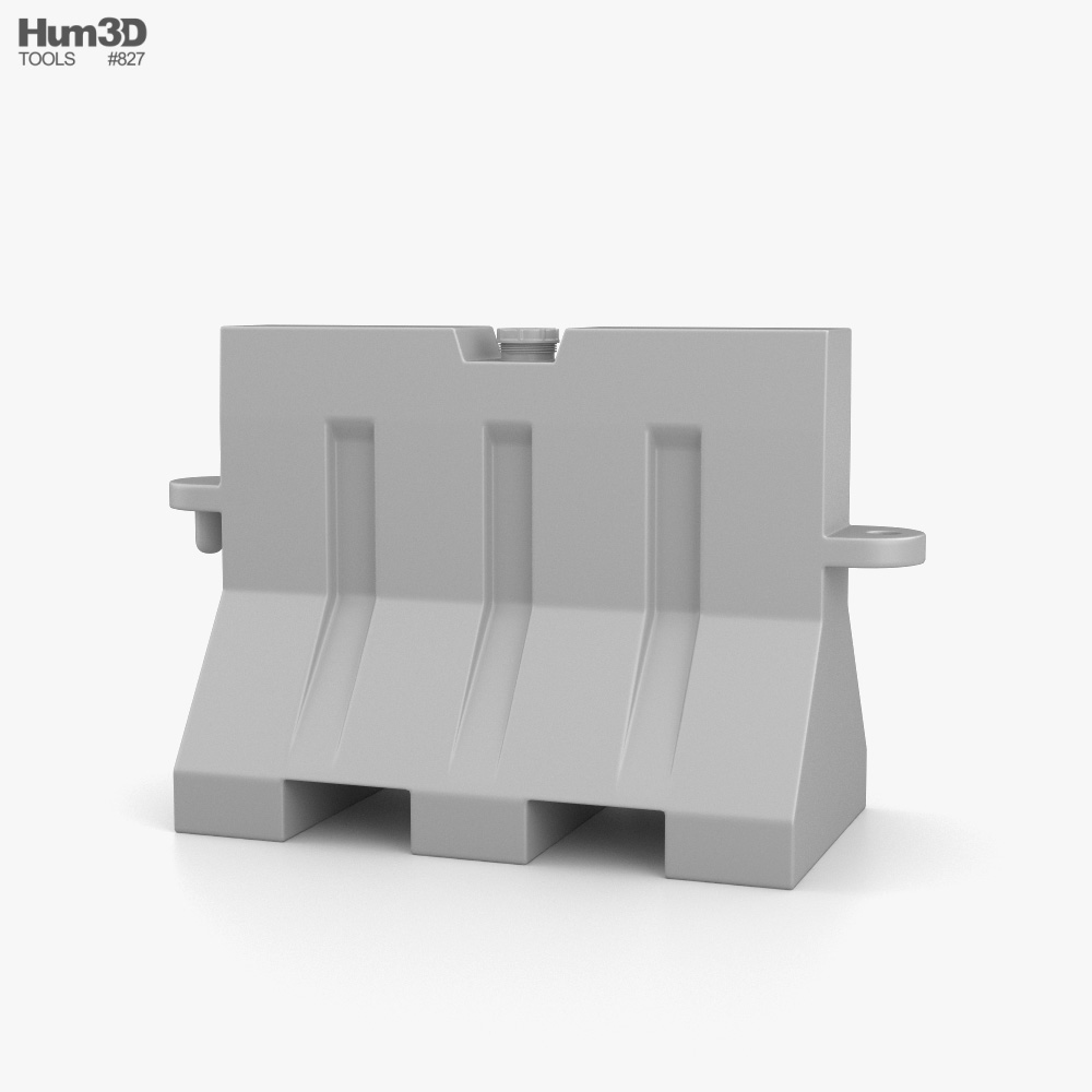 Portable Traffic Barrier 3D model - Download Street elements on ...
