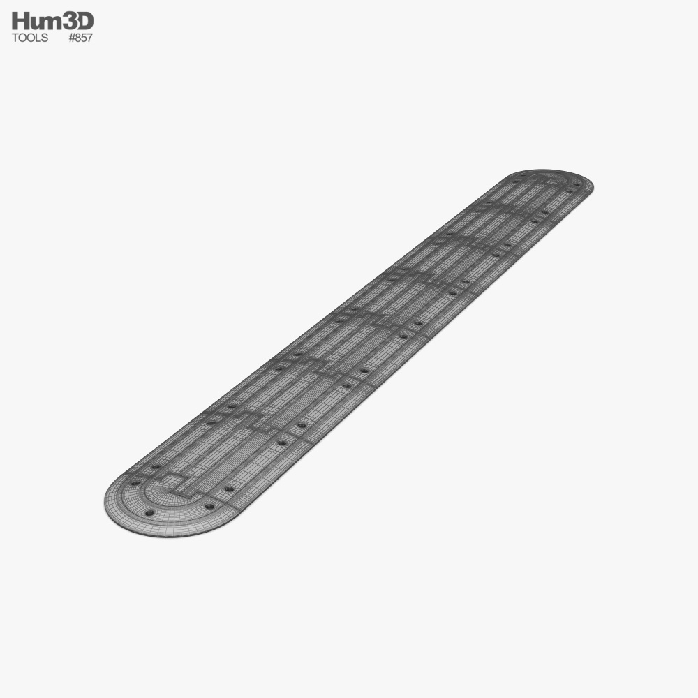 Traffic Safety Speed Bump Type 2 3D model - Download Street elements on ...