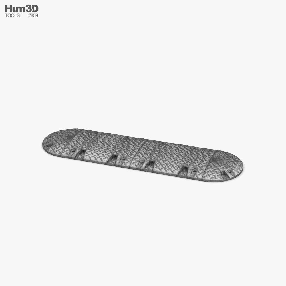 Rubber Speed Hump 3D model - Download Street elements on 3DModels.org