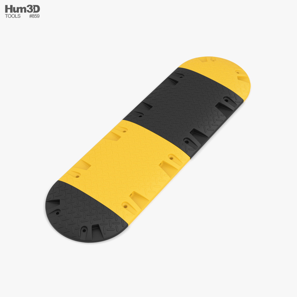 Rubber Speed Hump 3D model - Download Street elements on 3DModels.org