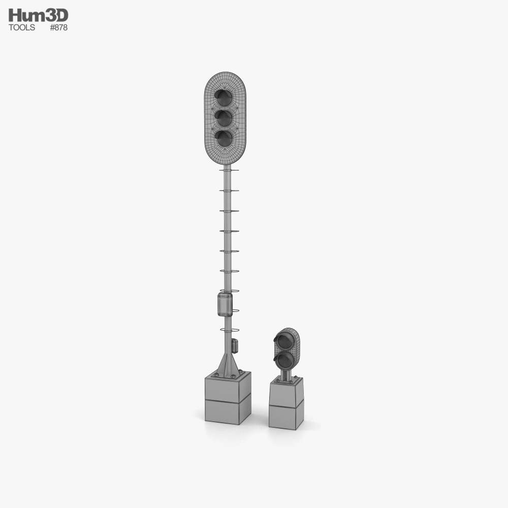 Railroad Signal Lights 3D model - Download Street elements on 3DModels.org