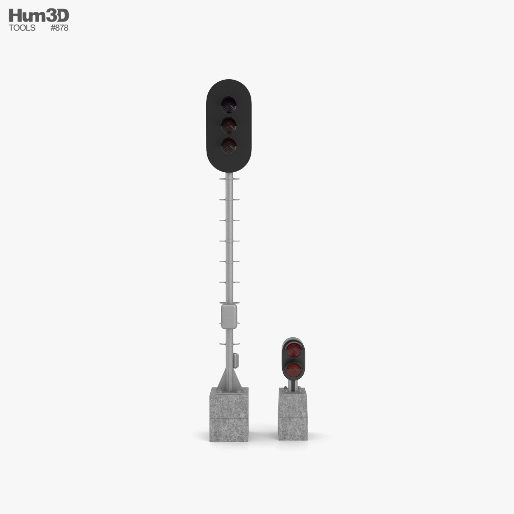 Railroad Signal Lights 3D model - Download Street elements on 3DModels.org