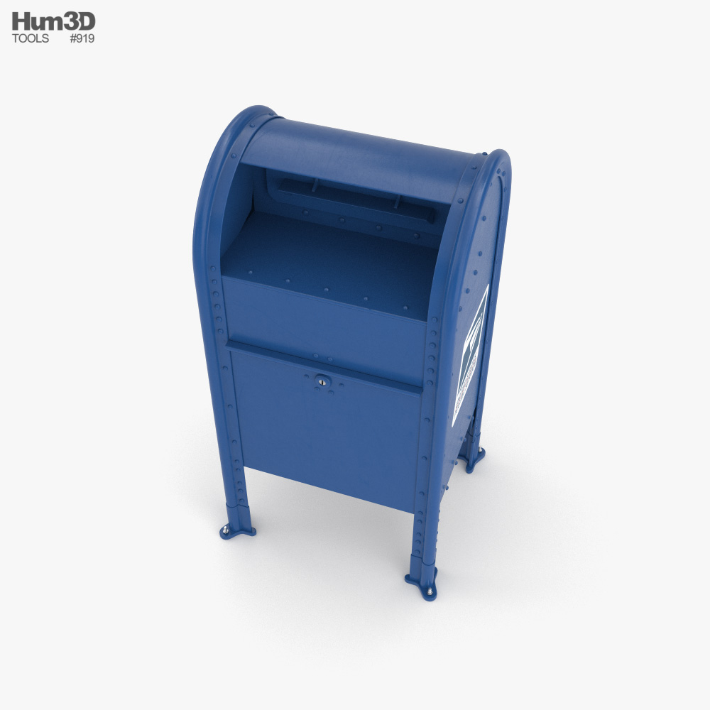 Mail Box NYC Style 3D model - Download Street elements on 3DModels.org