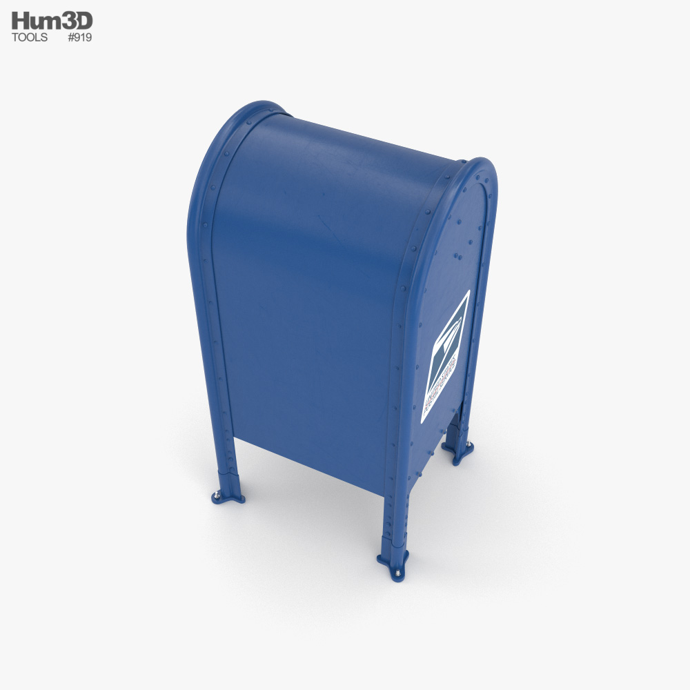 Mail Box NYC Style 3D model - Download Street elements on 3DModels.org