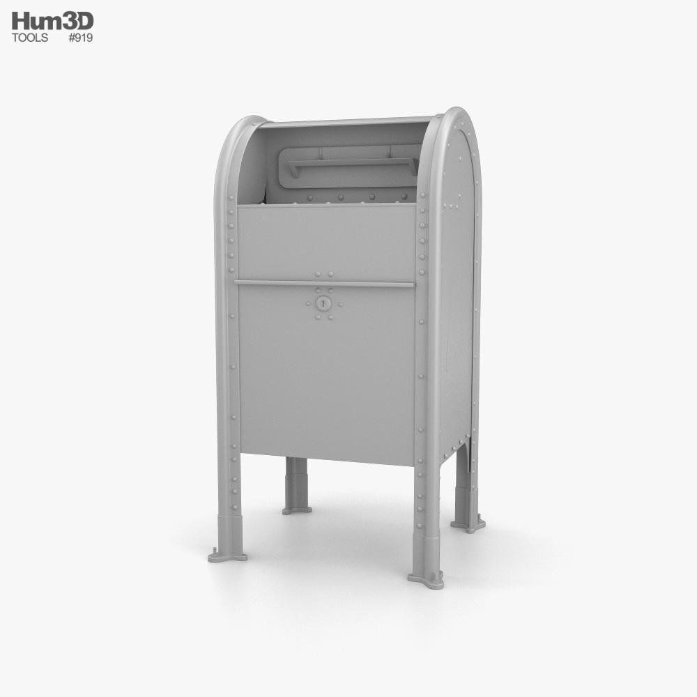Mail Box NYC Style 3D model - Download Street elements on 3DModels.org