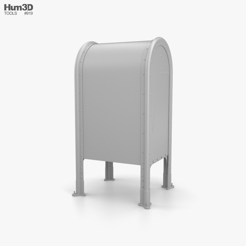 Mail Box NYC Style 3D model - Download Street elements on 3DModels.org