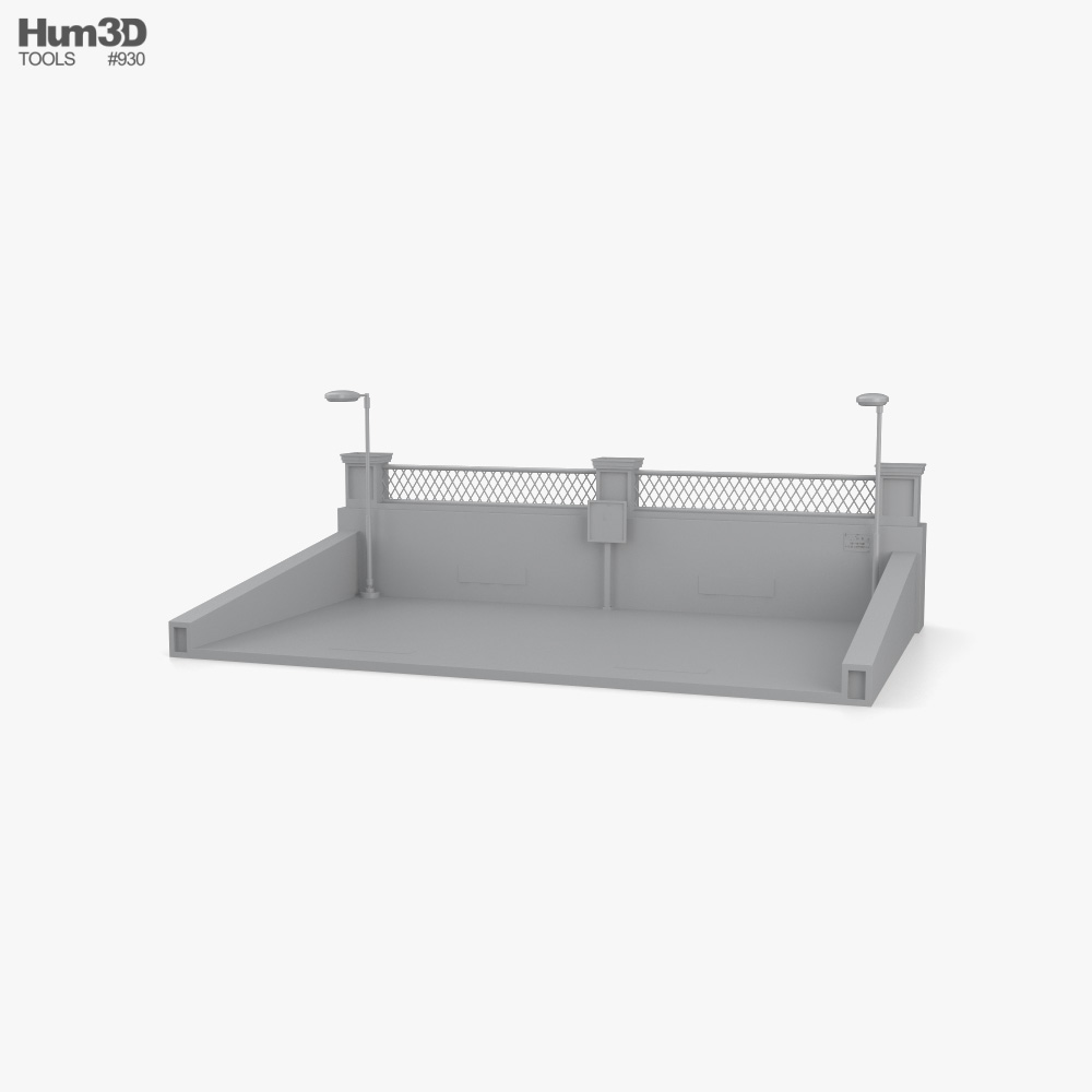 Small Car Parking slot 3D model - Download Street elements on 3DModels.org