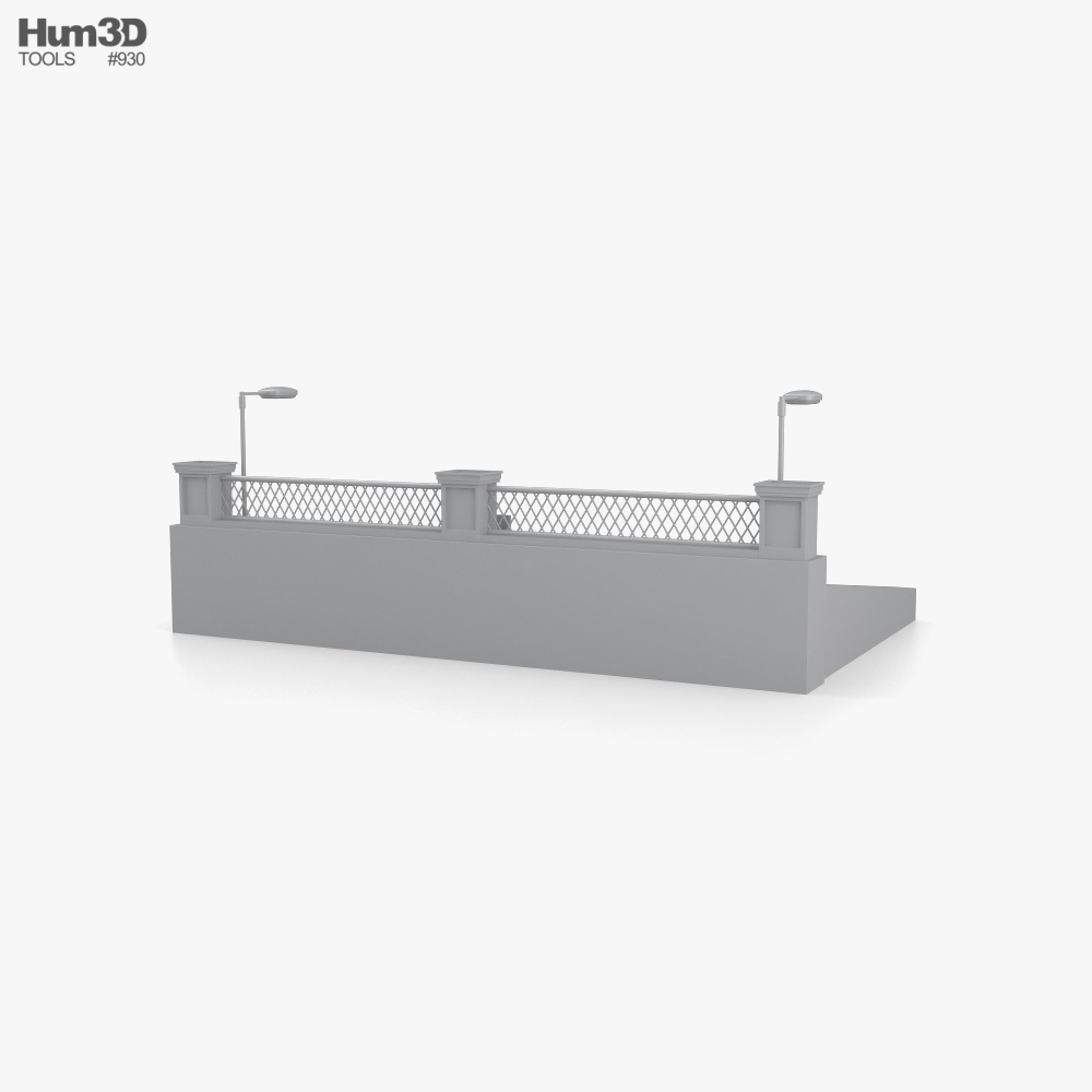 Small Car Parking slot 3D model - Download Street elements on 3DModels.org