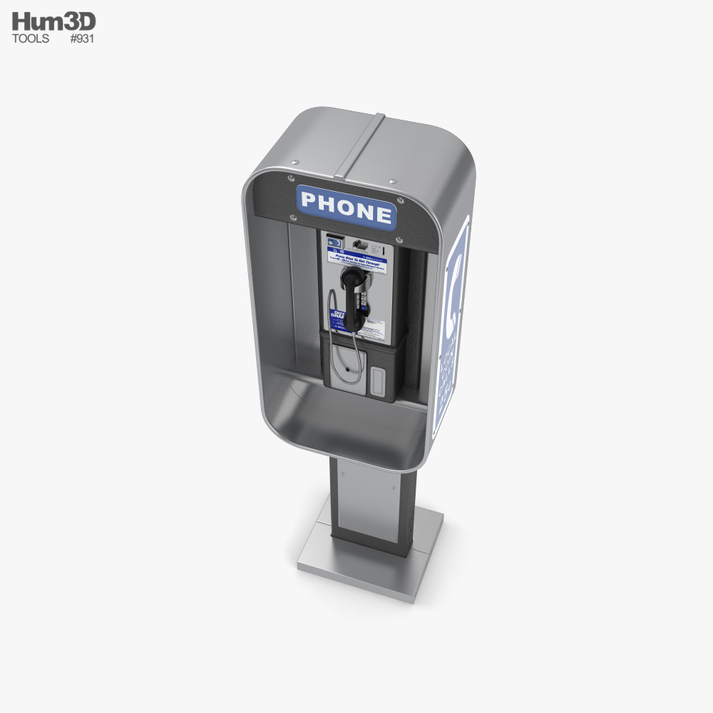 Pay Phone 3D model - Download Street elements on 3DModels.org