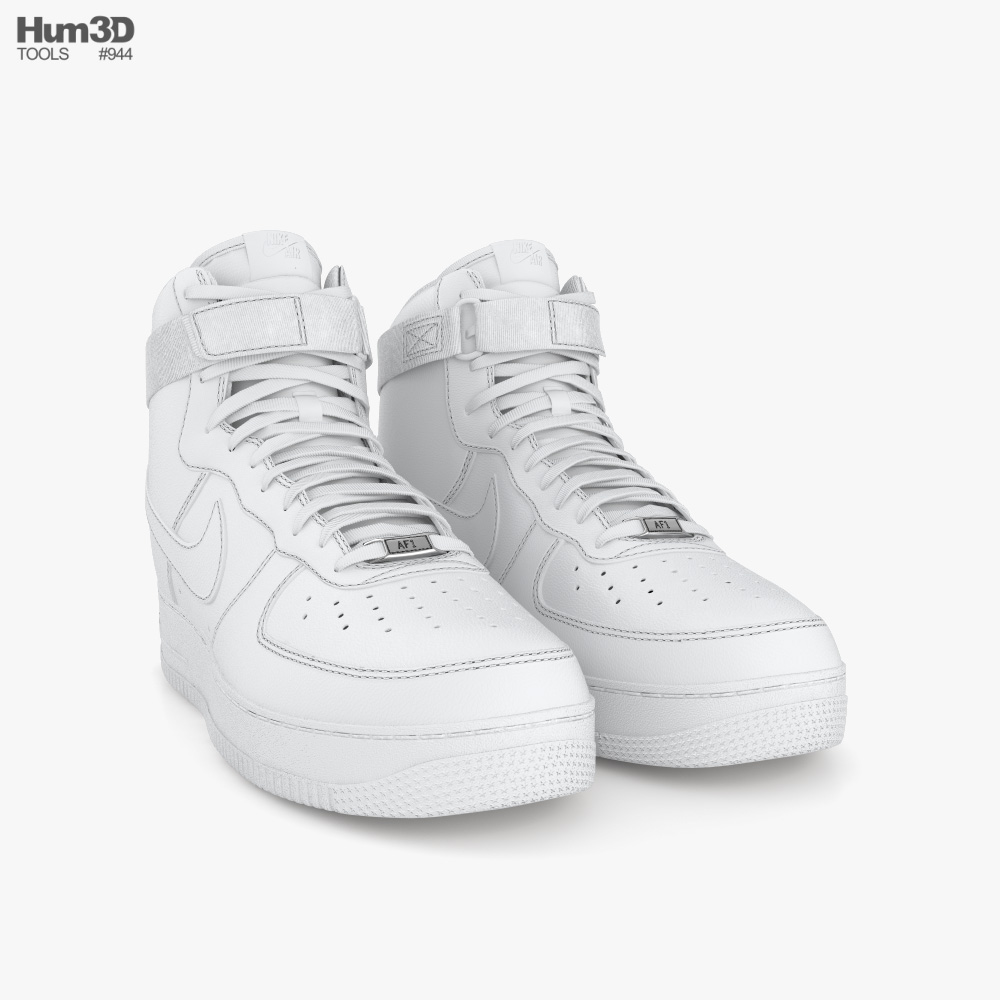 Nike Air Force 1 High 3D model - Download Shoes on 3DModels.org