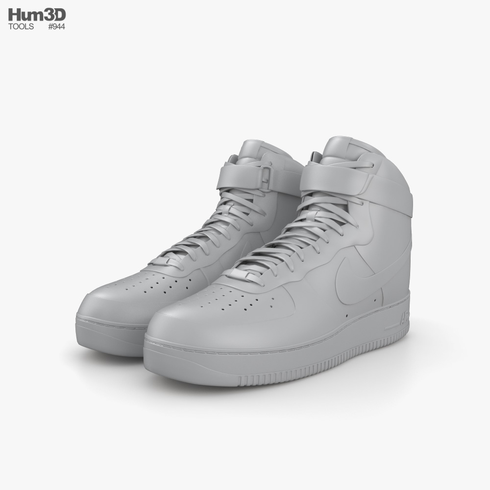 Nike Air Force 1 High 3D model - Download Shoes on 3DModels.org