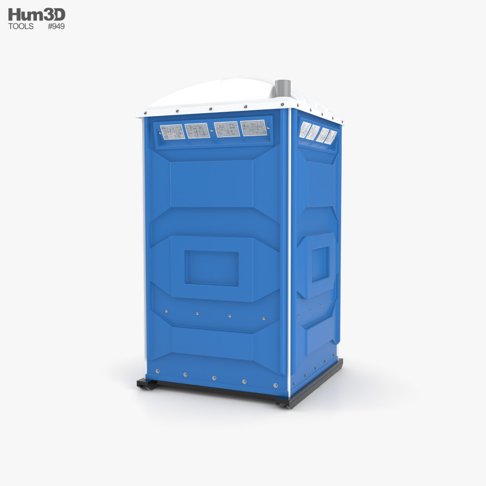 Portable Toilet cabin 3D model - Download Street elements on 3DModels.org