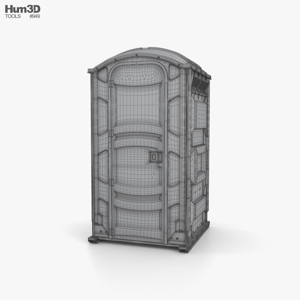 Portable Toilet cabin 3D model - Download Street elements on 3DModels.org