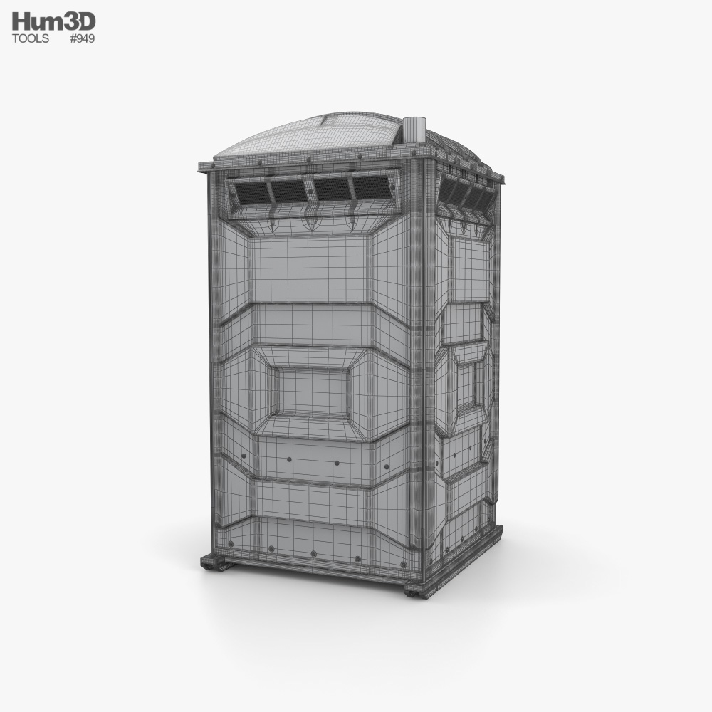 Portable Toilet cabin 3D model - Download Street elements on 3DModels.org