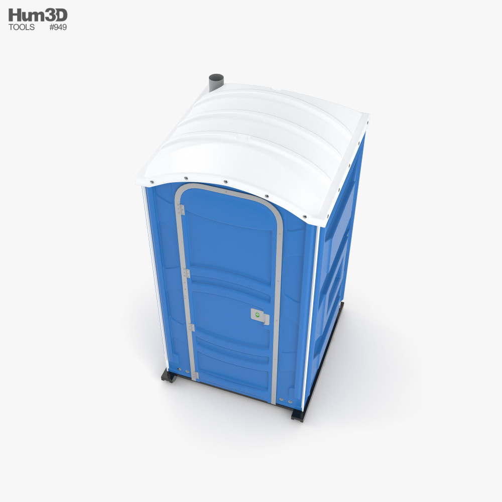 Portable Toilet cabin 3D model - Download Street elements on 3DModels.org