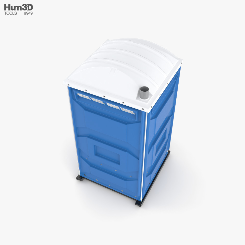 Portable Toilet cabin 3D model - Download Street elements on 3DModels.org