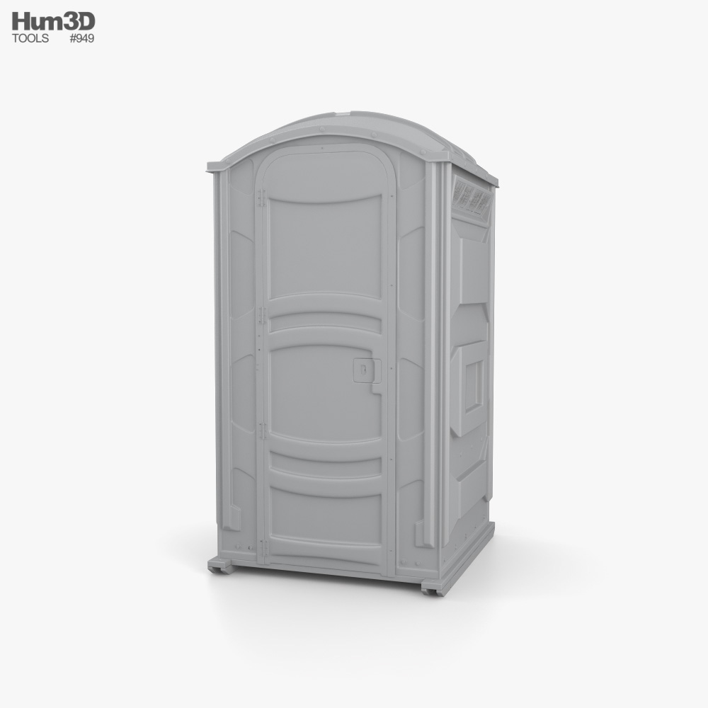 Portable Toilet cabin 3D model - Download Street elements on 3DModels.org