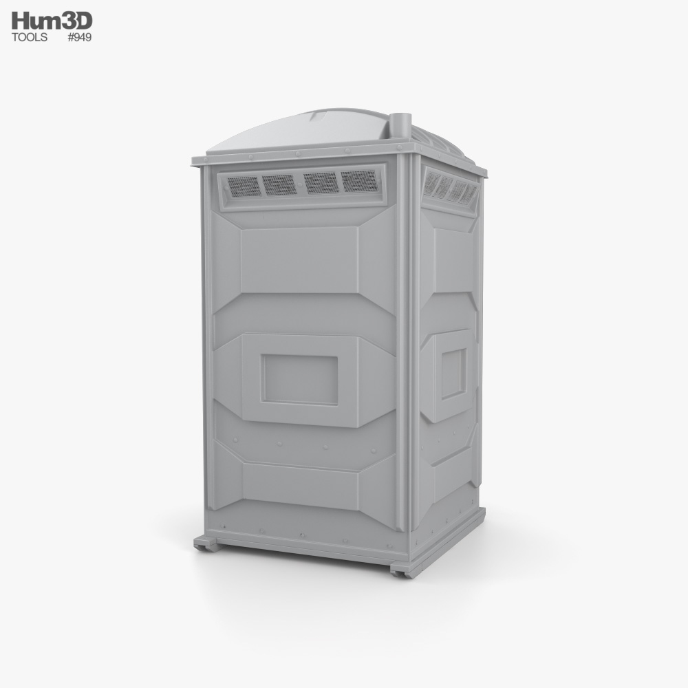 Portable Toilet cabin 3D model - Download Street elements on 3DModels.org
