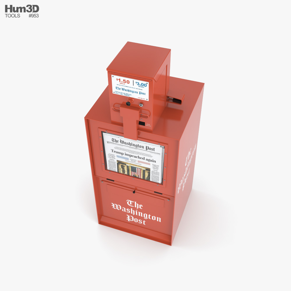 Newspaper Box 3D model - Download Street elements on 3DModels.org