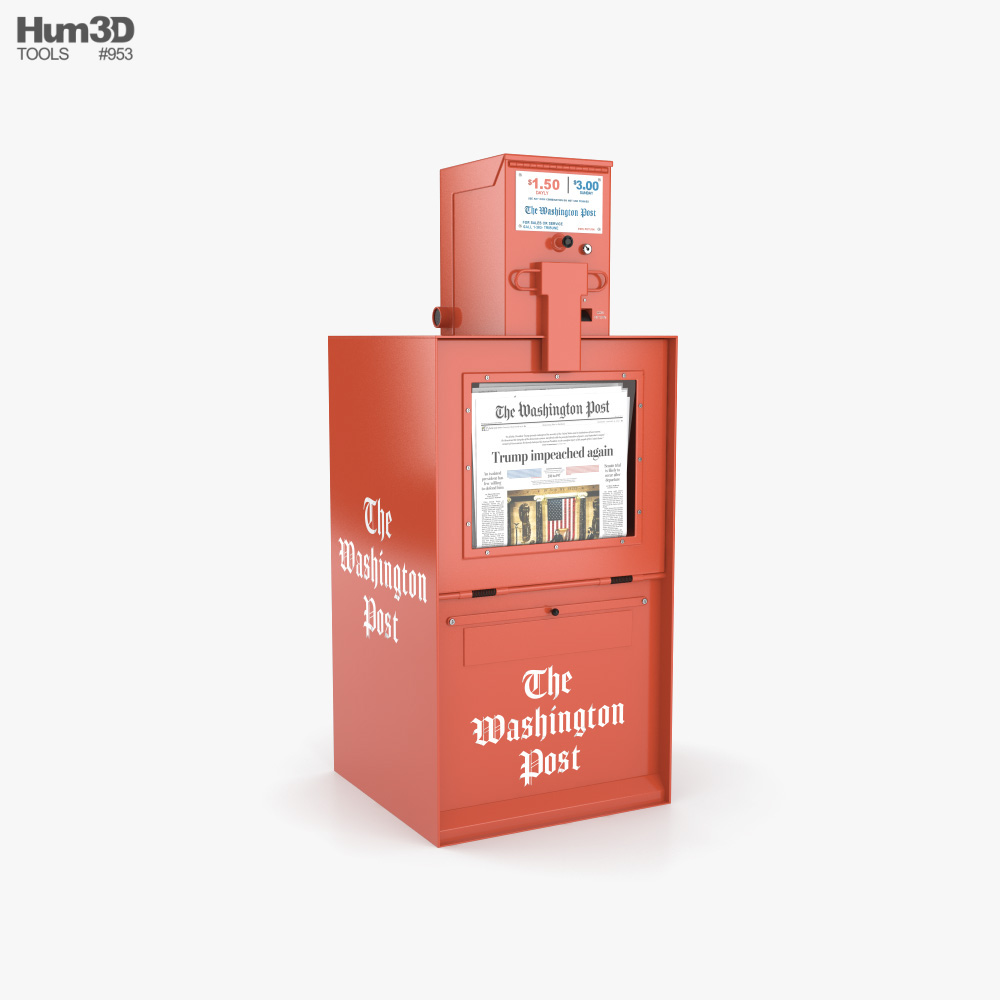 Newspaper Box 3D model - Download Street elements on 3DModels.org