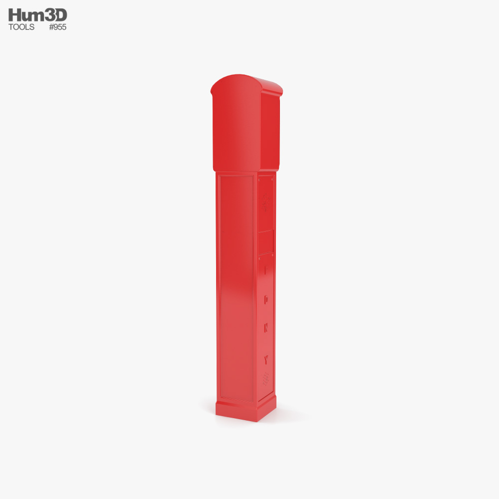 New York Fire and Police Call Box 3D model - Download Street elements ...