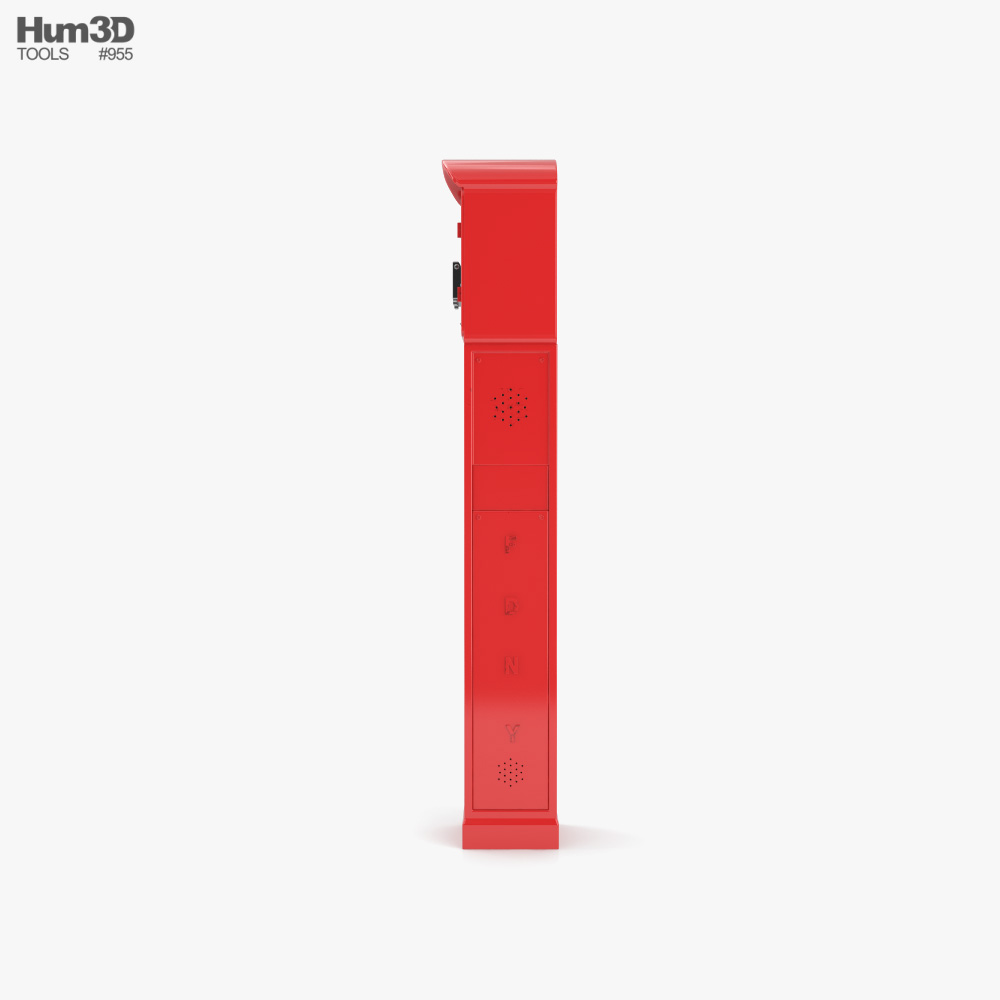 New York Fire and Police Call Box 3D model - Download Street elements ...