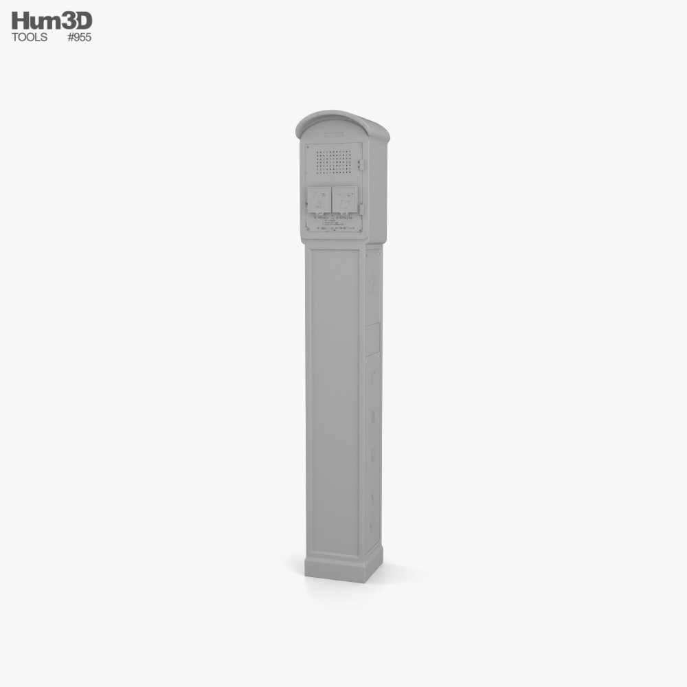 New York Fire and Police Call Box 3D model - Download Street elements ...