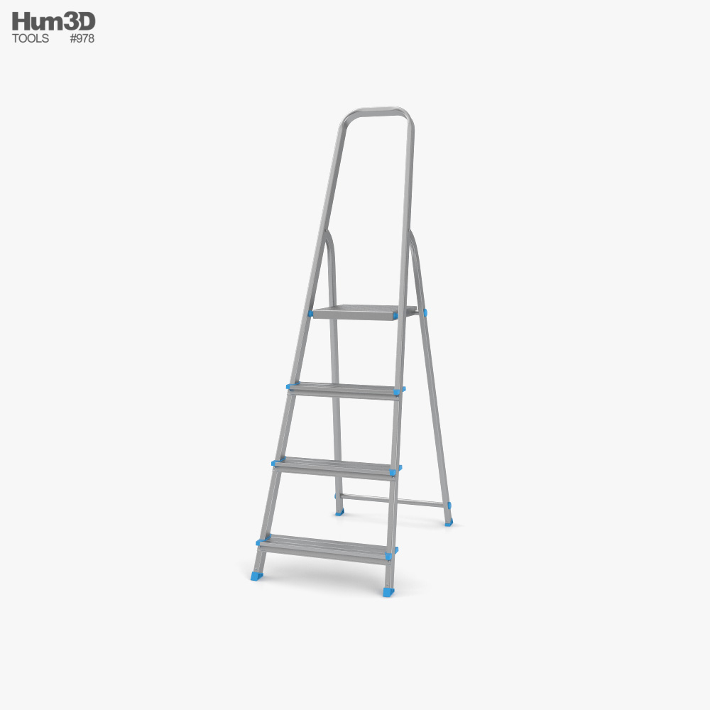 Step Ladder 3D model - Download Tools on 3DModels.org
