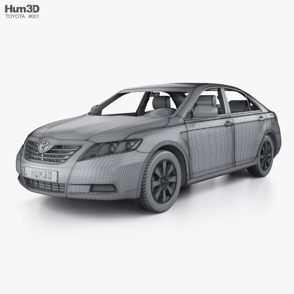 Toyota Camry (XV40) 인테리어 가 있는 2010 3D 모델 - 다운로드 Sedan on 3DModels.org
