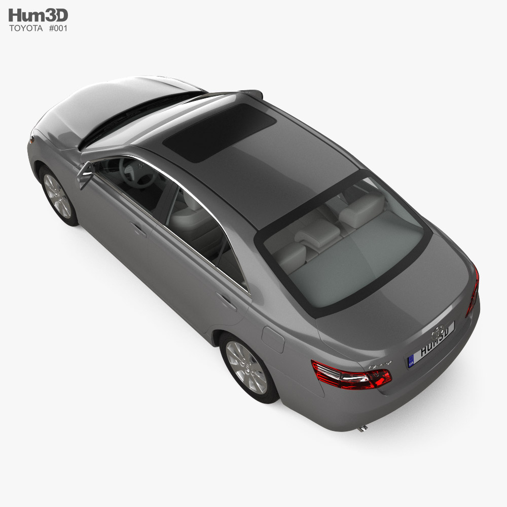 Toyota Camry (XV40) 인테리어 가 있는 2010 3D 모델 - 다운로드 Sedan on 3DModels.org