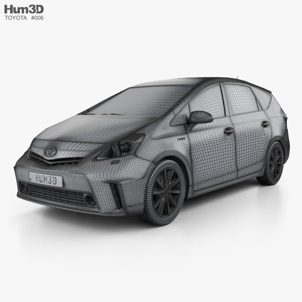 Toyota Prius V 2013 3D model - Download Hatchback on 3DModels.org