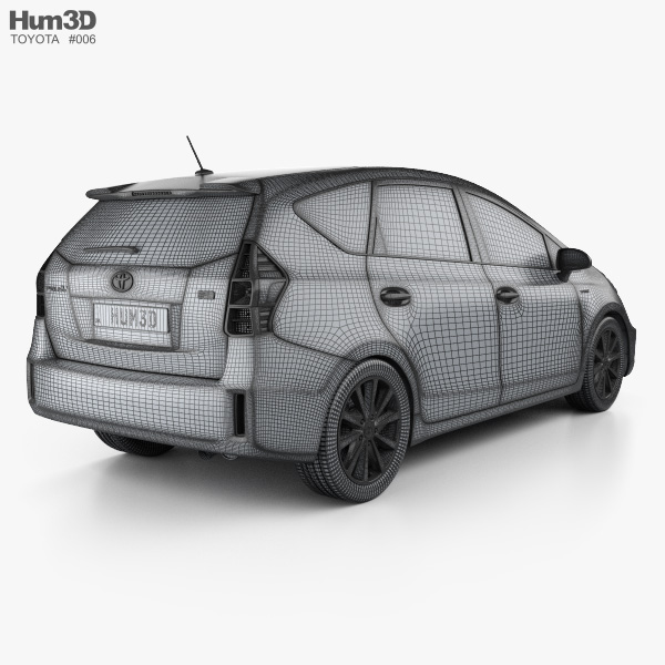 Toyota Prius V 2013 3D model - Download Hatchback on 3DModels.org