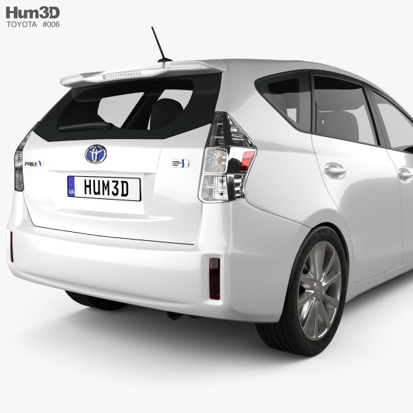 Toyota Prius V 2013 3D model - Download Hatchback on 3DModels.org