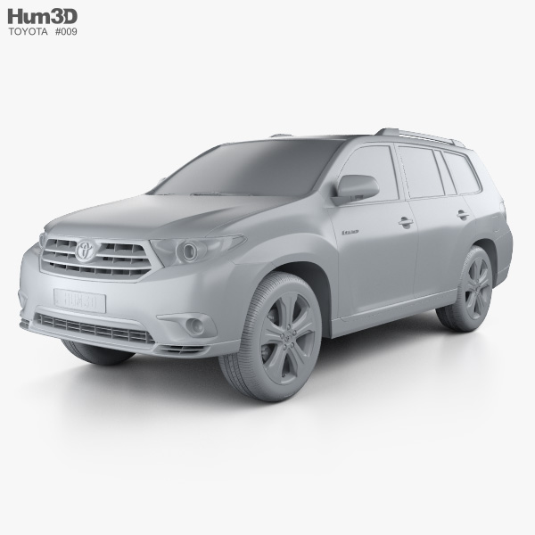 Toyota Highlander 2014 3D model - Download Crossover SUV on 3DModels.org