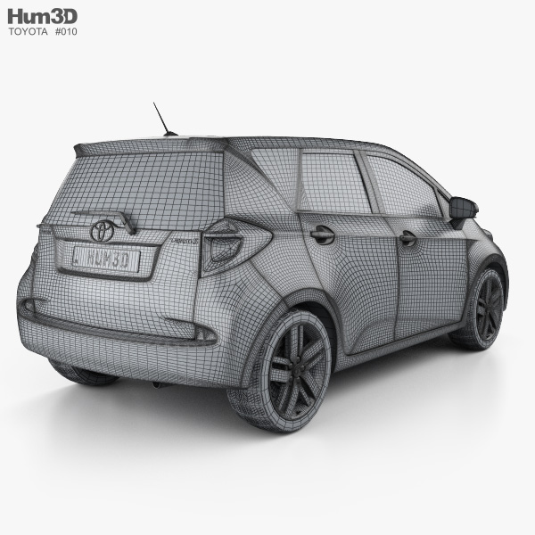 Toyota Ractis (Verso S) 2014 Modelo 3D - Descargar Hatchback on ...