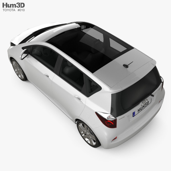 Toyota Ractis (Verso S) 2014 3D model - Download Hatchback on 3DModels.org