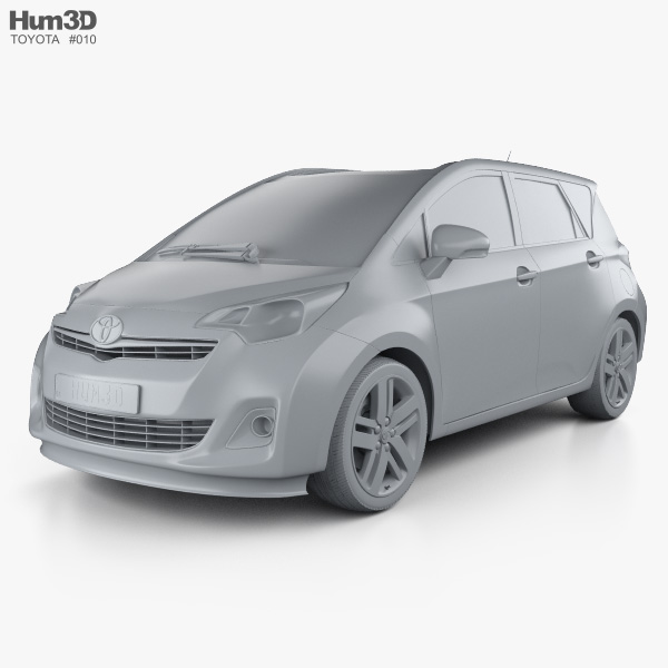 Toyota Ractis (Verso S) 2014 3D model - Download Hatchback on 3DModels.org