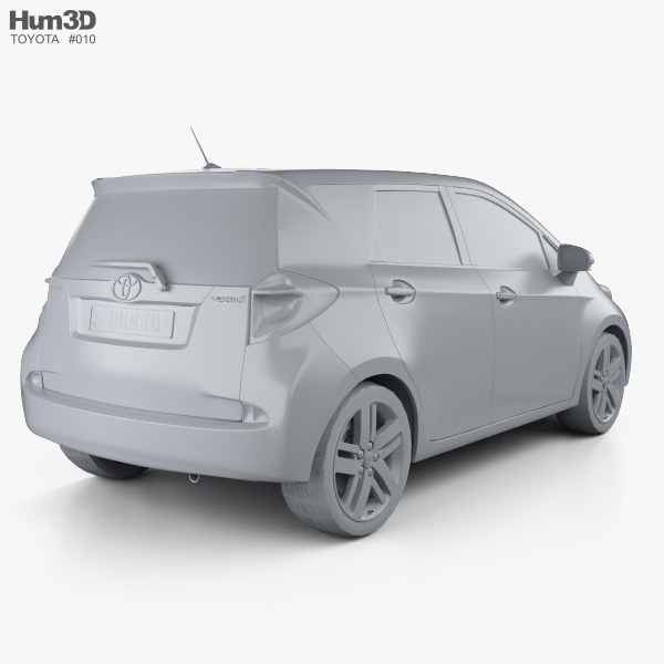 Toyota Ractis (Verso S) 2014 3D model - Download Hatchback on 3DModels.org