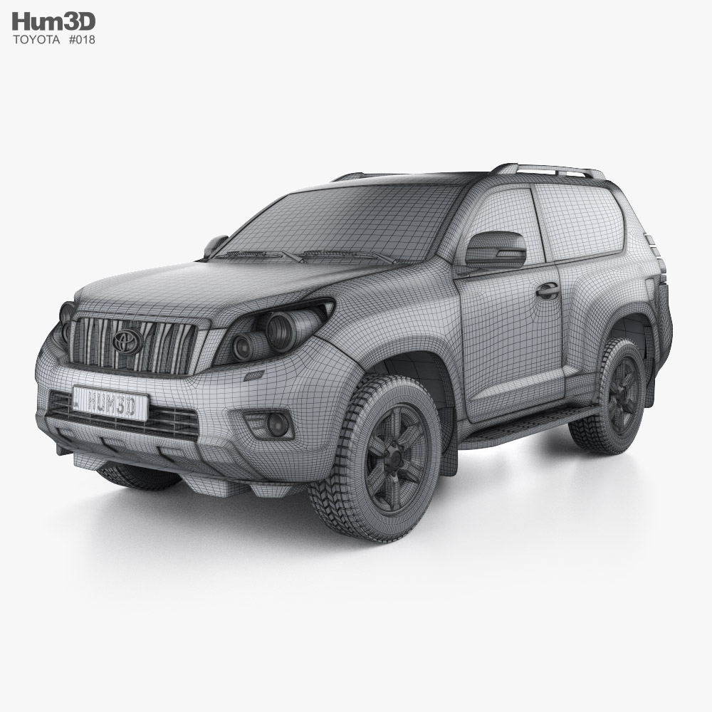 Toyota Land Cruiser Prado 3-door 2013 3D model - Download Crossover SUV ...