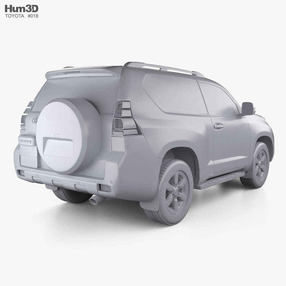 Toyota Land Cruiser Prado 3-door 2013 3D model - Download Crossover SUV ...