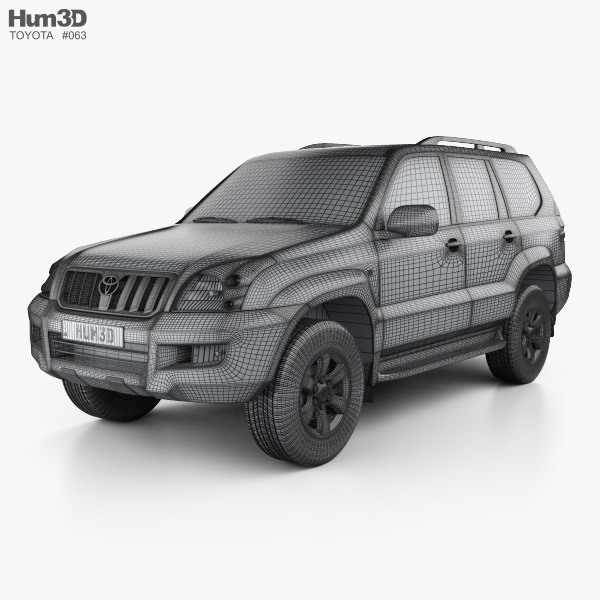 Toyota Land Cruiser Prado (120) 5-door 2009 3D model - Download ...