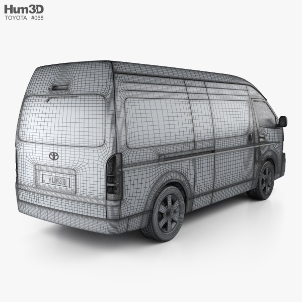 Toyota HiAce Super Long Wheel Base 2014 3D model - Download Van on ...