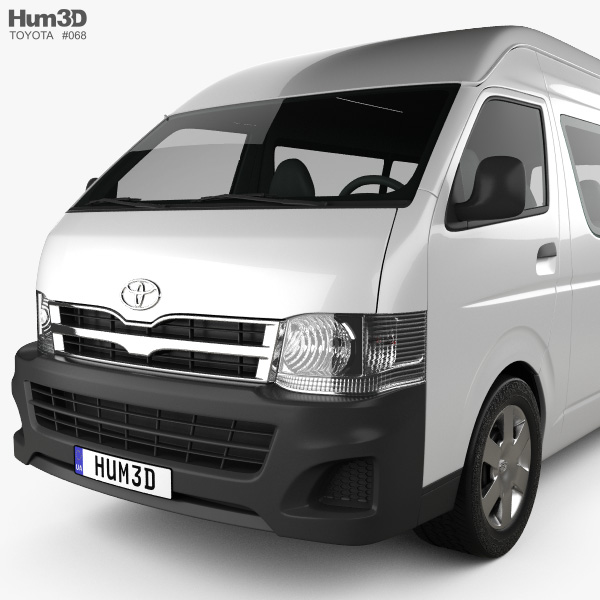 Toyota HiAce Super Long Wheel Base 2014 3D model - Download Van on ...