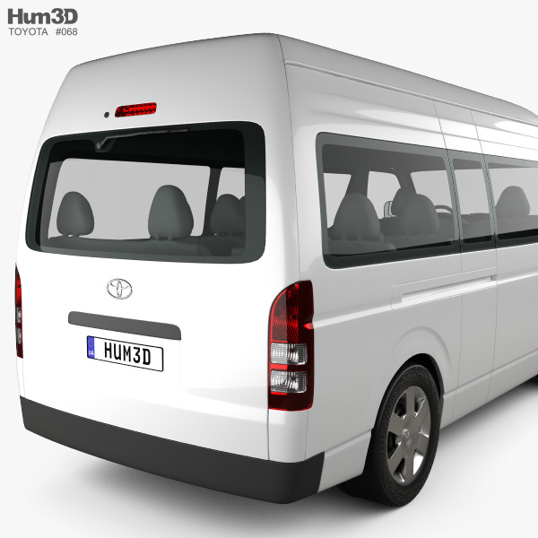 Toyota HiAce Super Long Wheel Base 2014 3D model - Download Van on ...