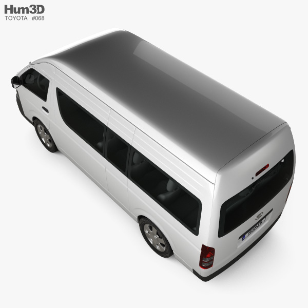 Toyota HiAce Super Long Wheel Base 2014 3D model - Download Van on ...
